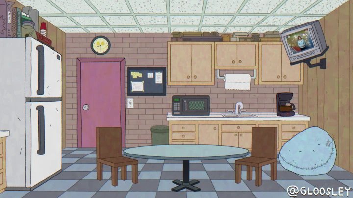 Smiling Friends Break Room