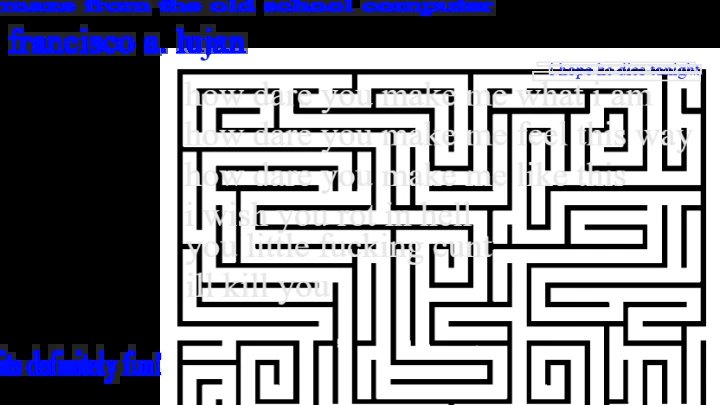 maze from the old school computer