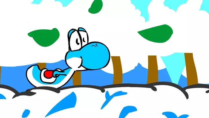 Yoshi goes skiing