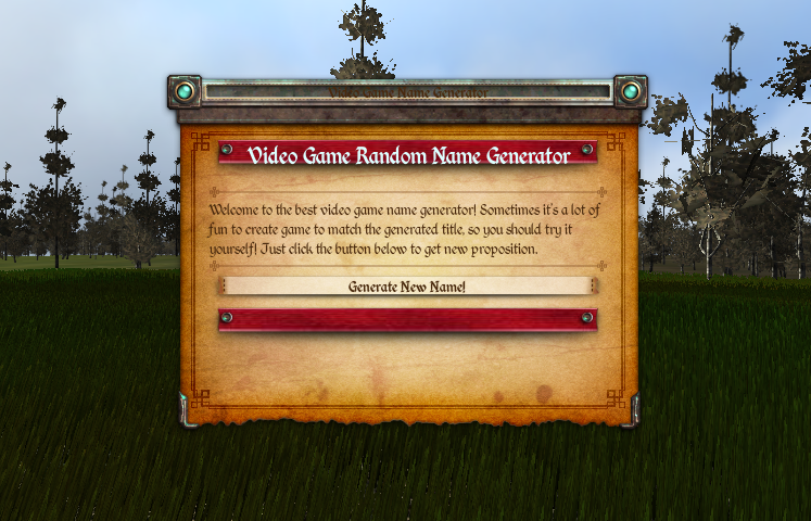 VideoGames Name Generator