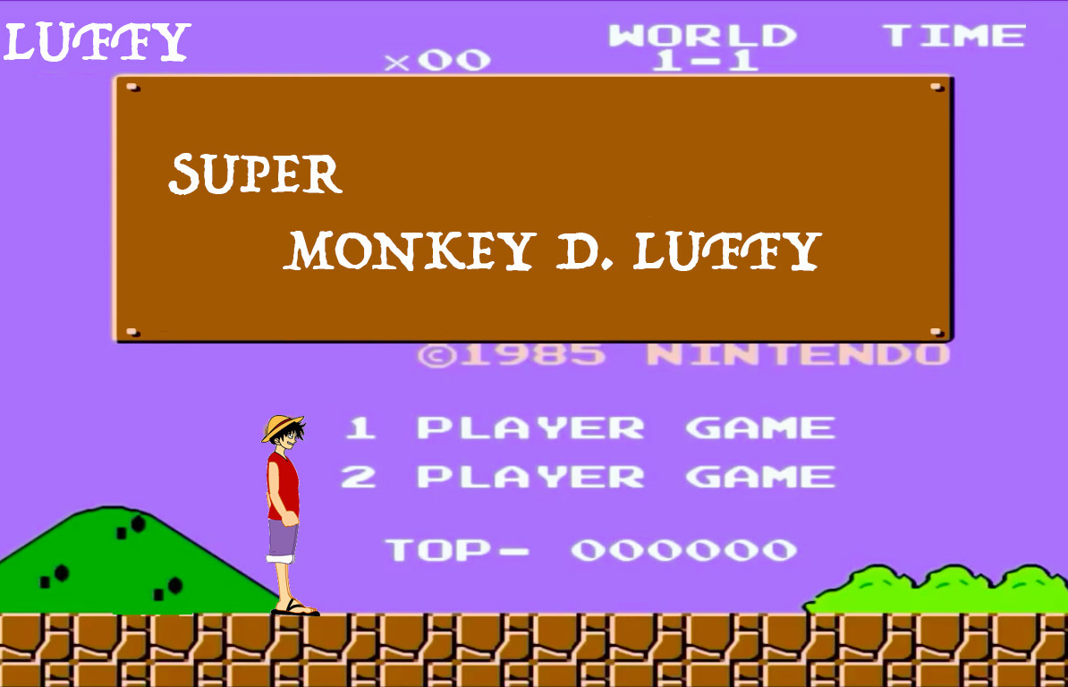 When Luffy plays as Mario