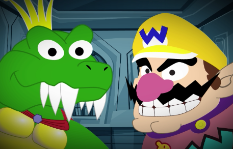 Luigi scared by villains