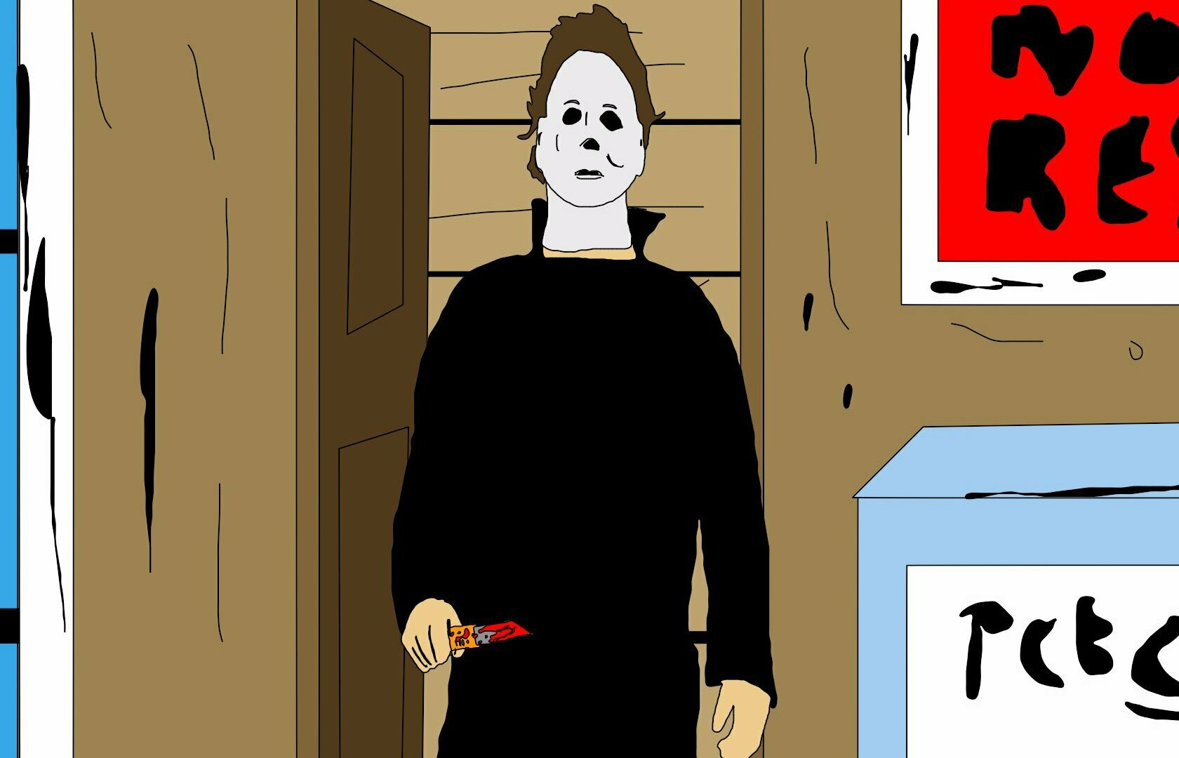 MICHAEL MYERS ANIMATED!* NEW* THE DEVILS EYES PART 1***