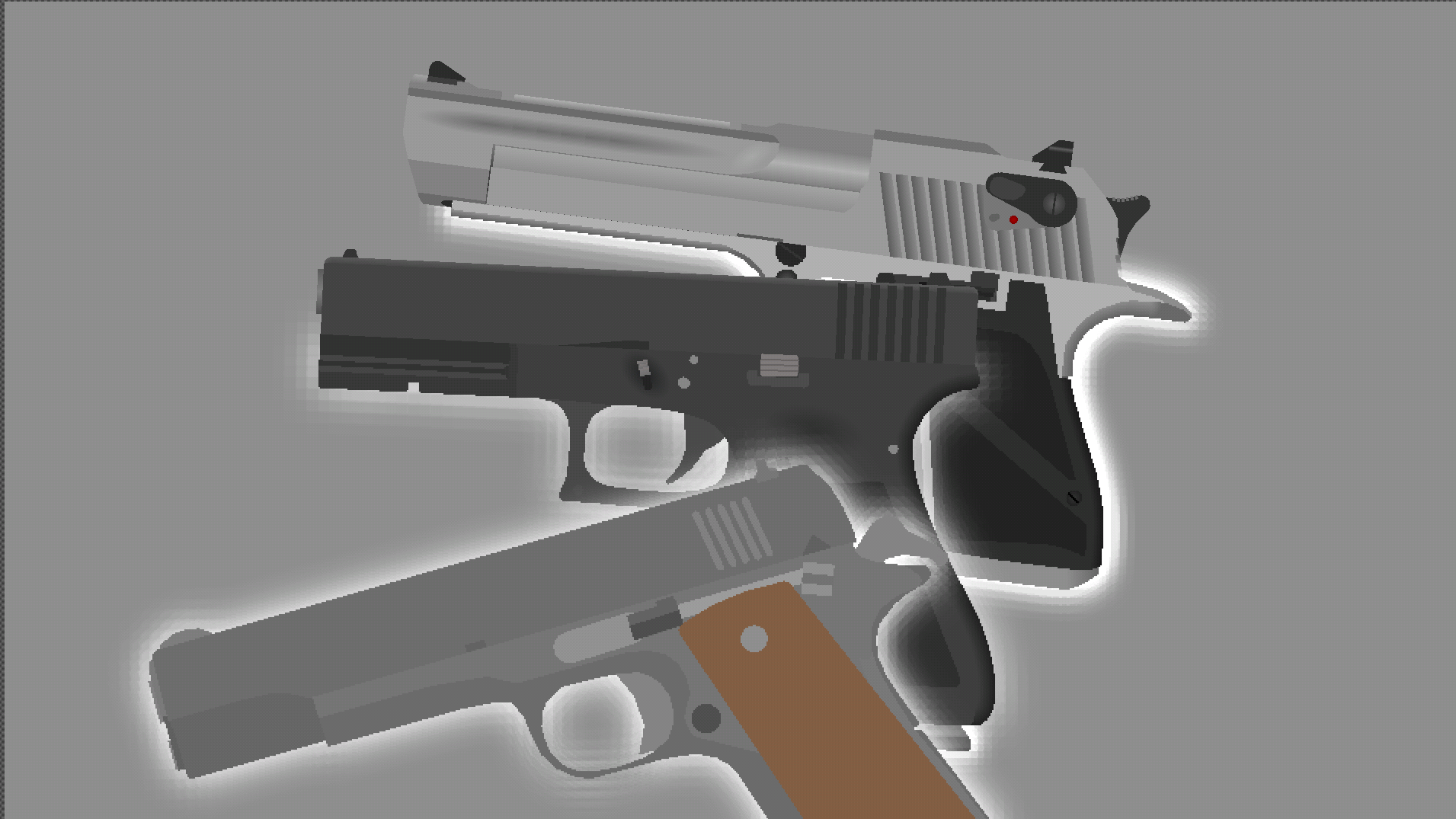 Desert Eagle - Glock 17 - M1911 test.