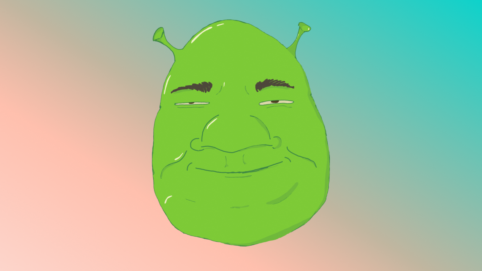 Shrek chewin' gum