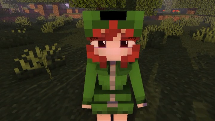 Creeper girl makes a boom