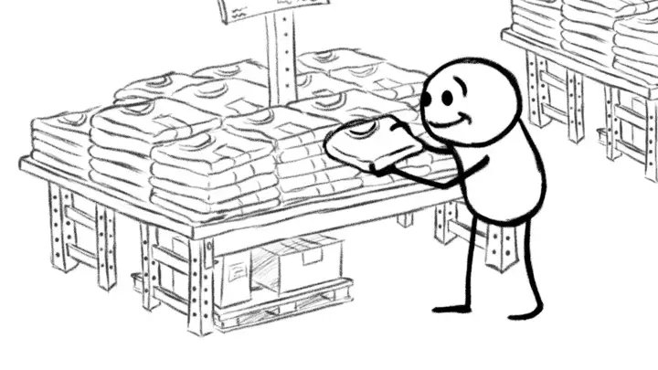 Day in the Life of a Costco Worker Ep.7 - Folding Clothes