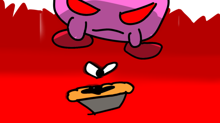 Kirby in fly pie