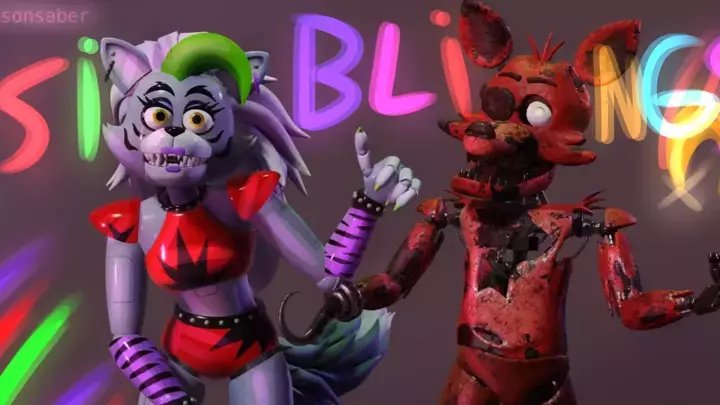 S I B L I N G S MEME [[FNaF Roxy and Foxy Animation]]