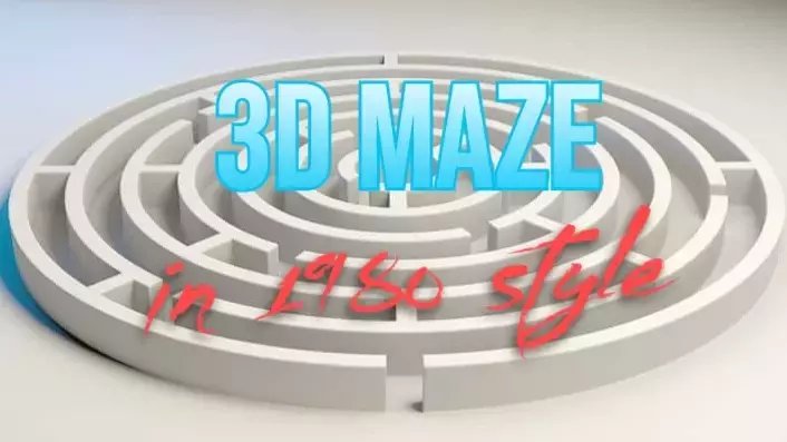 3D MAZE in 1980 style game(upgrade)