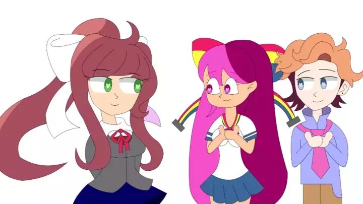 Giffany, Monika and Senpai Giffany, Monika and Senpai