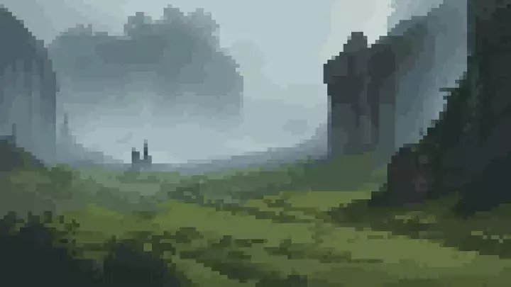 Rainy Day Pixelart Cliffside Chill