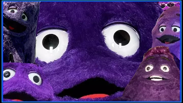 Trying the Grimace Shake