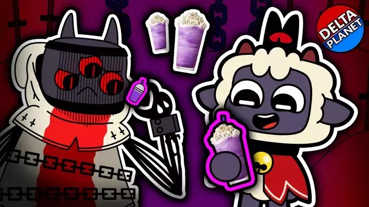 Grimace Shake in Cult of the Lamb