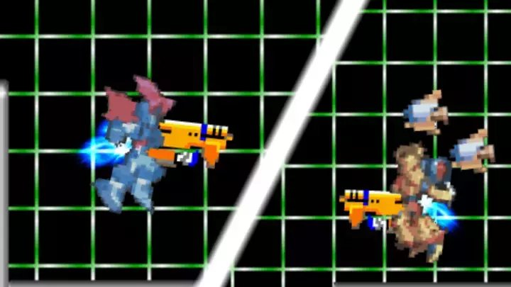 Custom Robo sprite animation | Ray vs. enemy bot