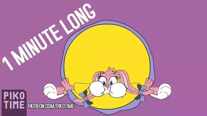 Babsy Bunny air inflation with sounds Animation (1 min)