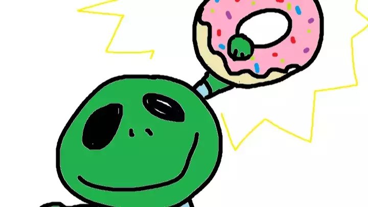 Alien Tries a Donut