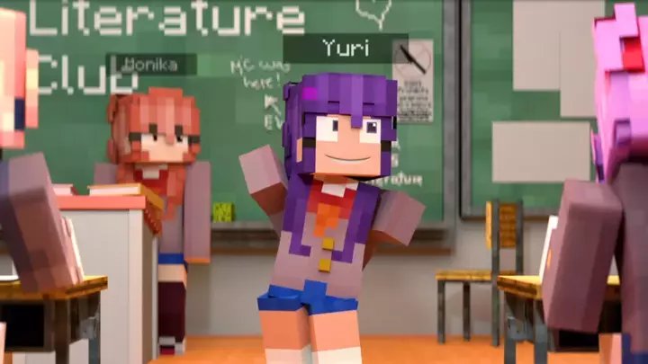 DDLC Minecraft | Yuri Pulls Up!