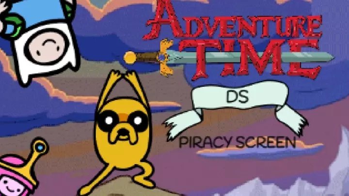 Adventure Time DS Piracy Screen