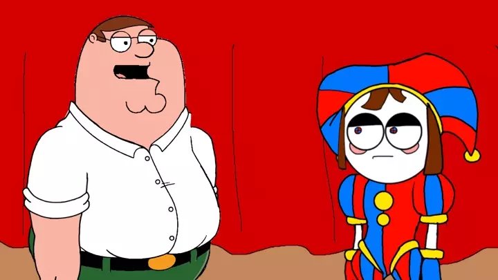 Peter Griffin in the amazing digital circus