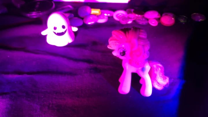 Pinkie Pie and a ghost stop motion (Made in graduation)