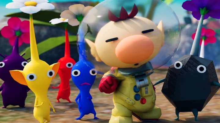 Olimar teaches Pikmin to Dance