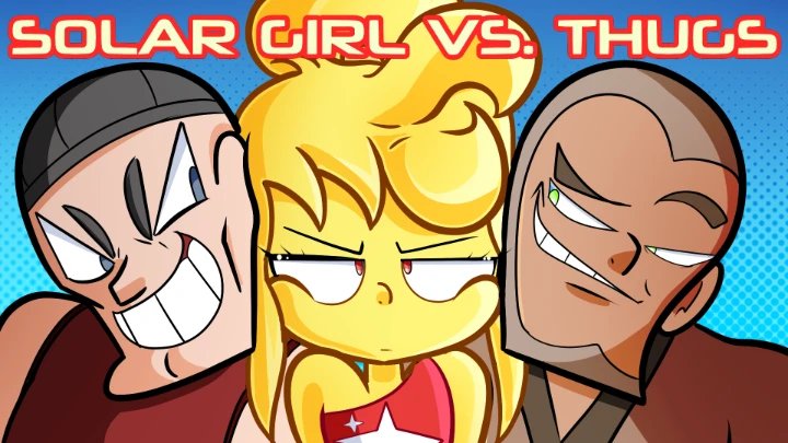 Solar Girl Fights Two Thugs Who Didn't do Their Homework
