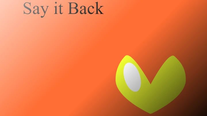 Say it Back - Tv Room