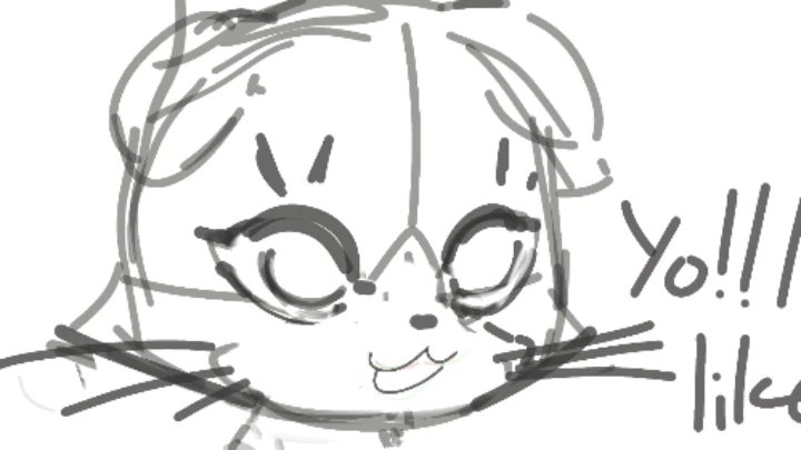 Supportive feline doodle