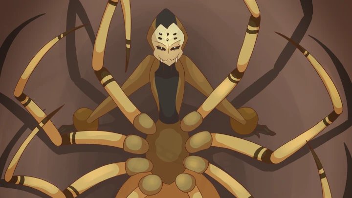 Half Human Half Spider Anime