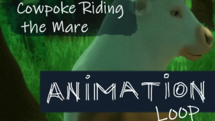 Cowpoke Riding the Mare (Animated Loop)