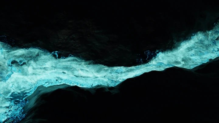 Glowing river