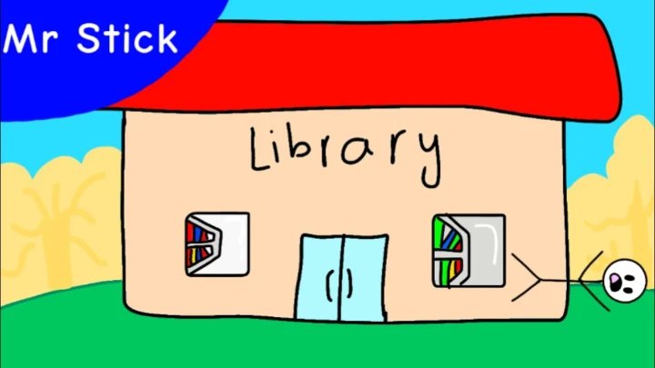 Mr. Stick gets kicked out from the library!
