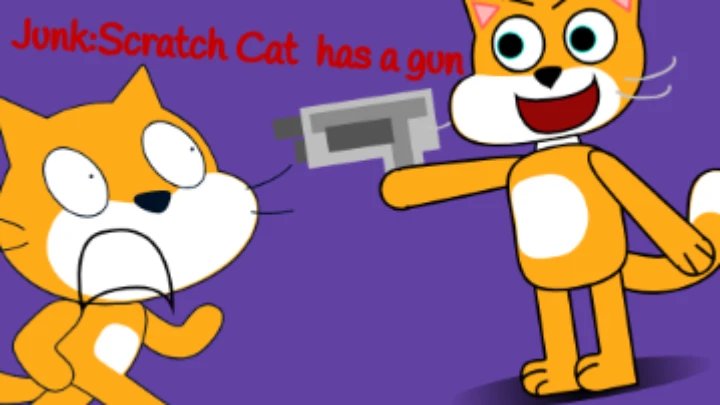 Scratch Cat has a gun