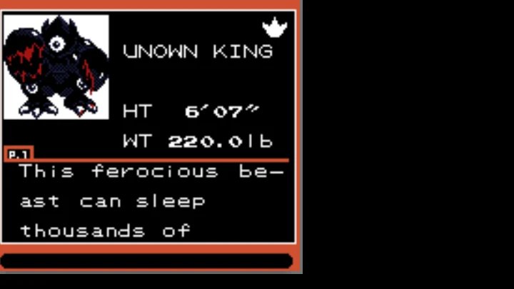 Unown King description