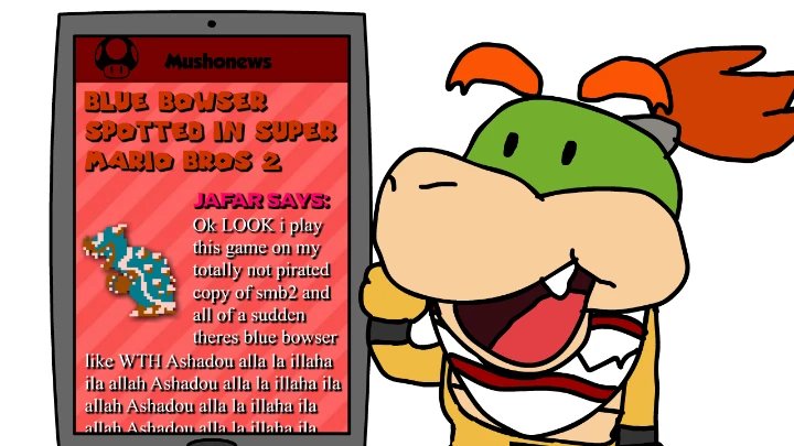 Why is Bowser Blue in Super Mario 2?