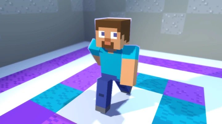 Minecraft Steve Walk Cycle