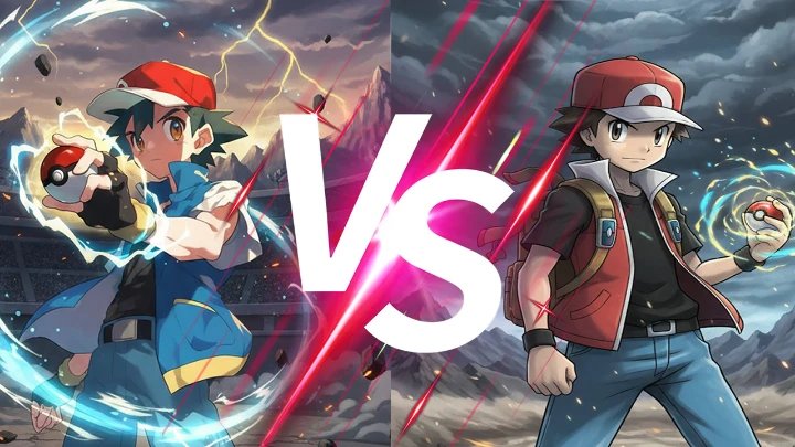 Ash Ketchum VS Trainer Red